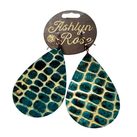 Ashlyn Rose | Jewelry | Ashlyn Rose Dangle Earrings Metallic Snakeskin ...